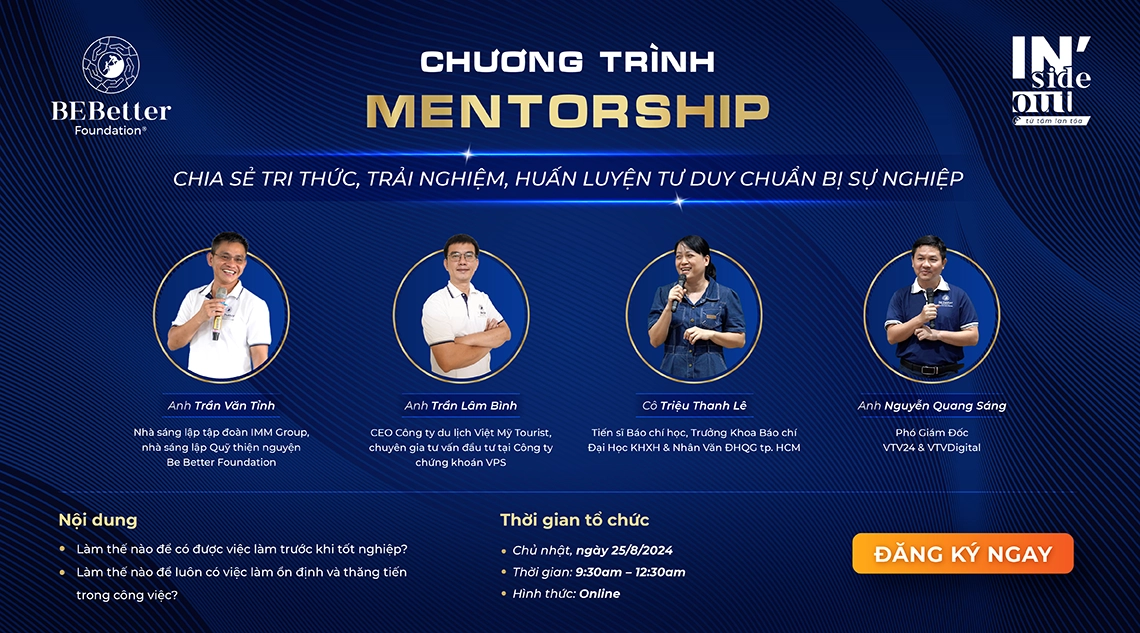 MENTORSHIP – Knowledge Sharing, Mindset Coaching, And Career Preparation - Be Better Foundation